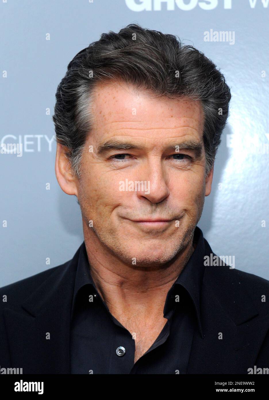 Actor Pierce Brosnan attends The Cinema Society screening of "The Ghost ...
