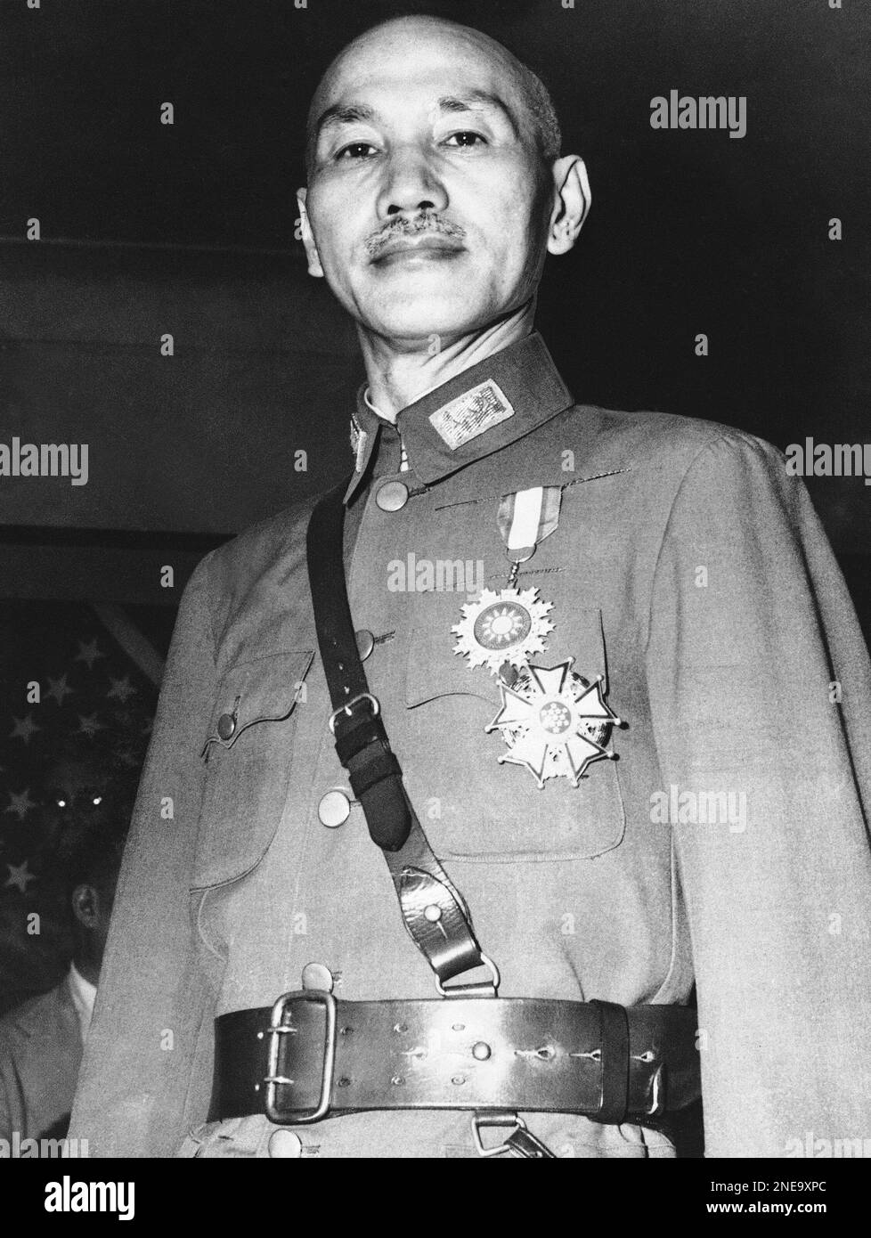 Chiang Kai-shek, after he had been presented with he U.S. Legion of ...