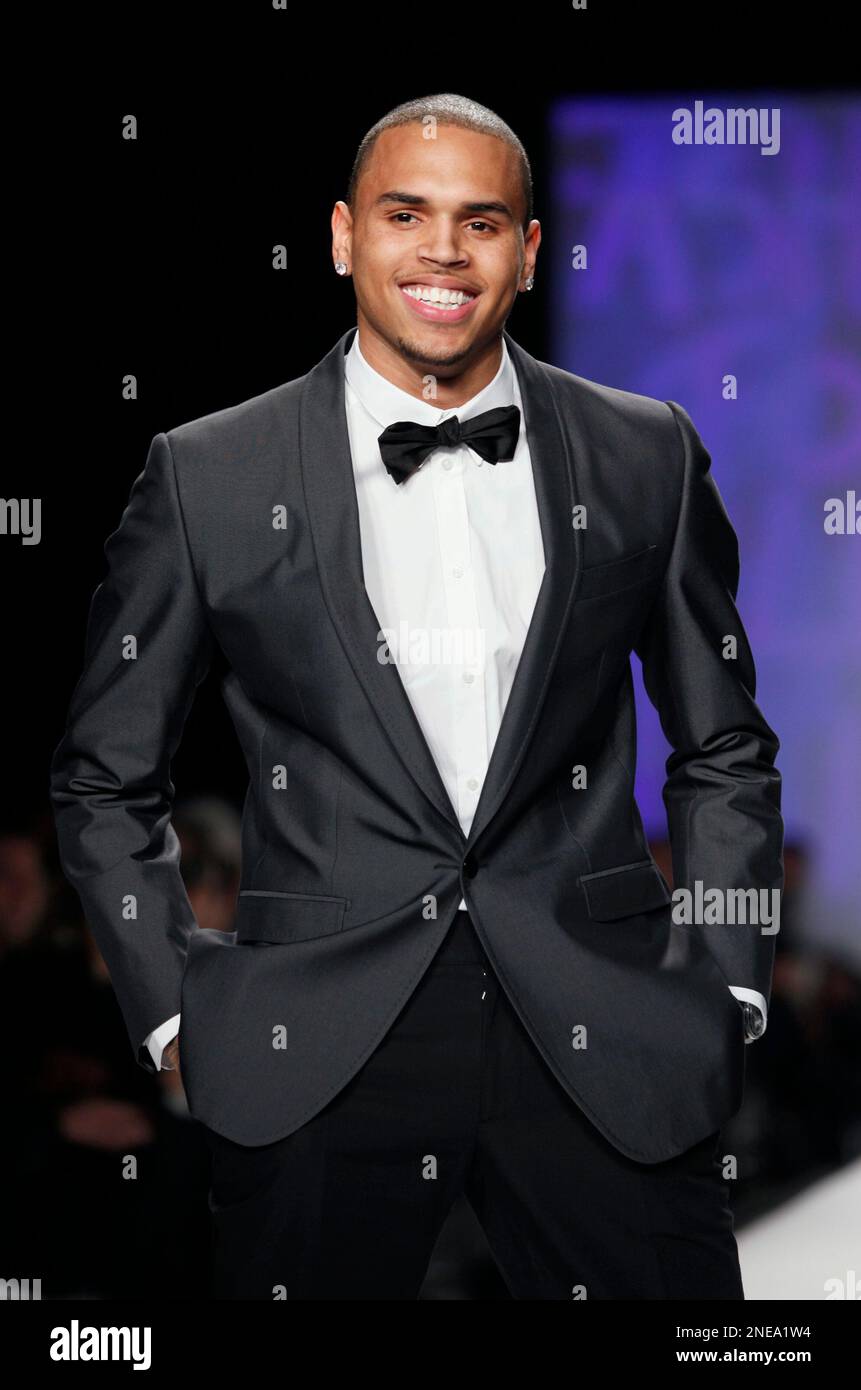 FILE - In this Feb. 12, 2010 file photo, Chris Brown models at Naomi ...