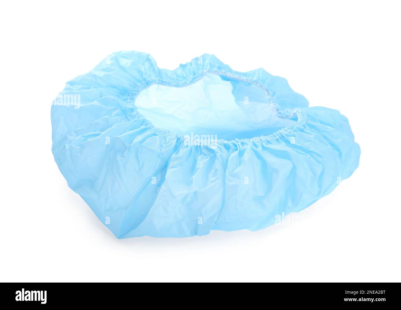 Light blue waterproof shower cap isolated on white Stock Photo - Alamy