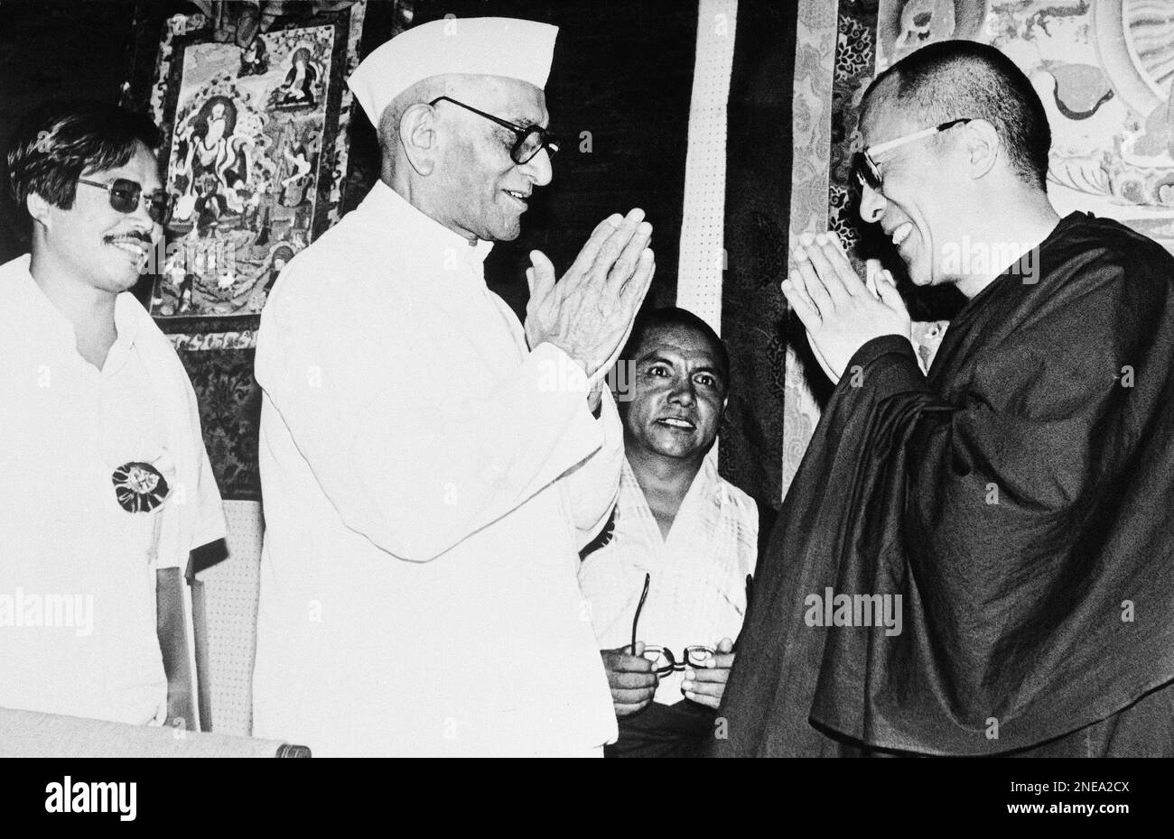 Indian Prime Minister Morarji Desai, second from left, meets with the ...