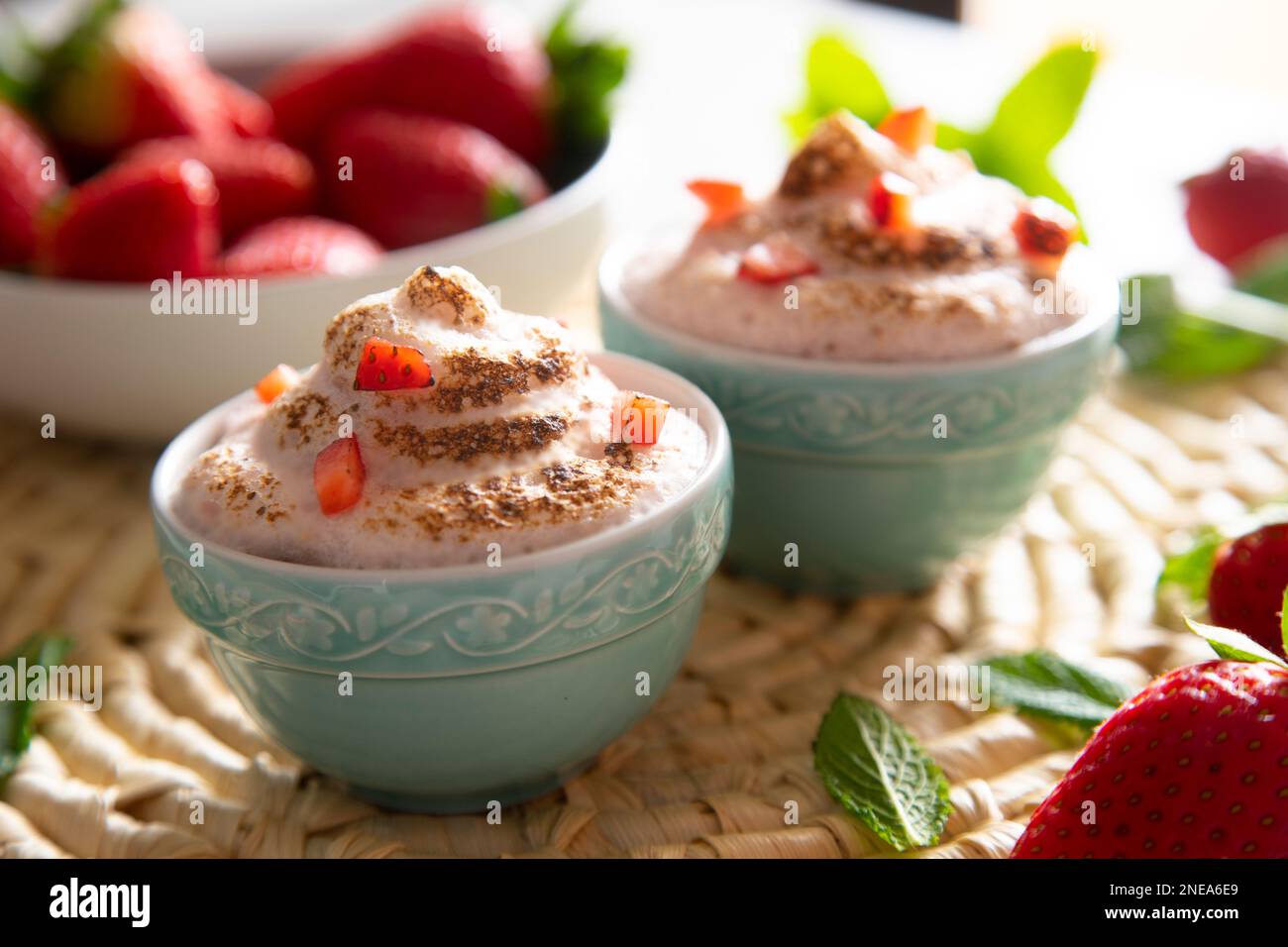 A mousse is a dessert of French origin, whose base is egg white mounted ...
