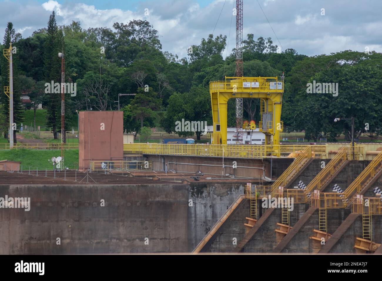 Jan. 14, 2023. Structure of a hydroelectric dam in the city of Barra ...