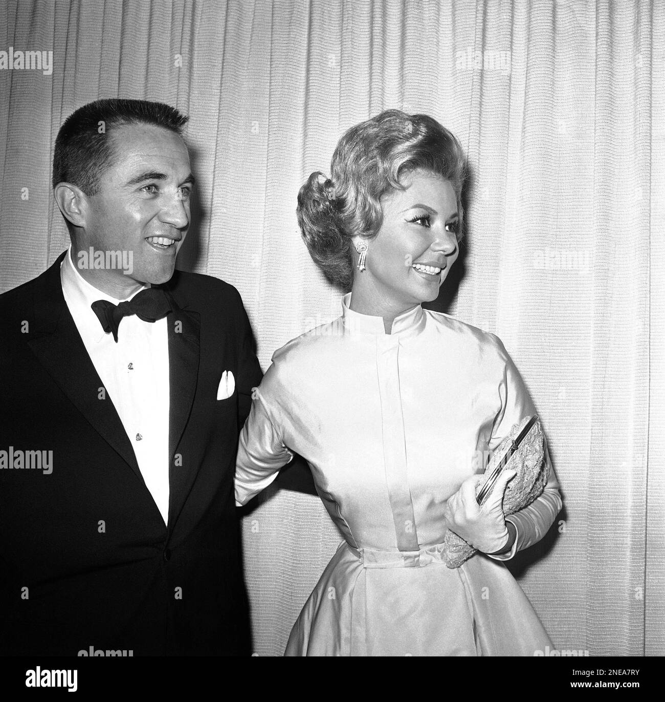 Press agent Jack Bean and wife-actress Mitzi Gaynor arrive for the ...