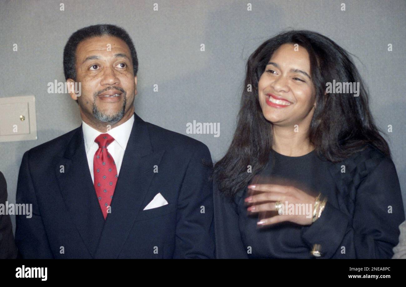 The Rev. Ben Chavis of Cleveland, Ohio, and his wife, Martha, talk on ...