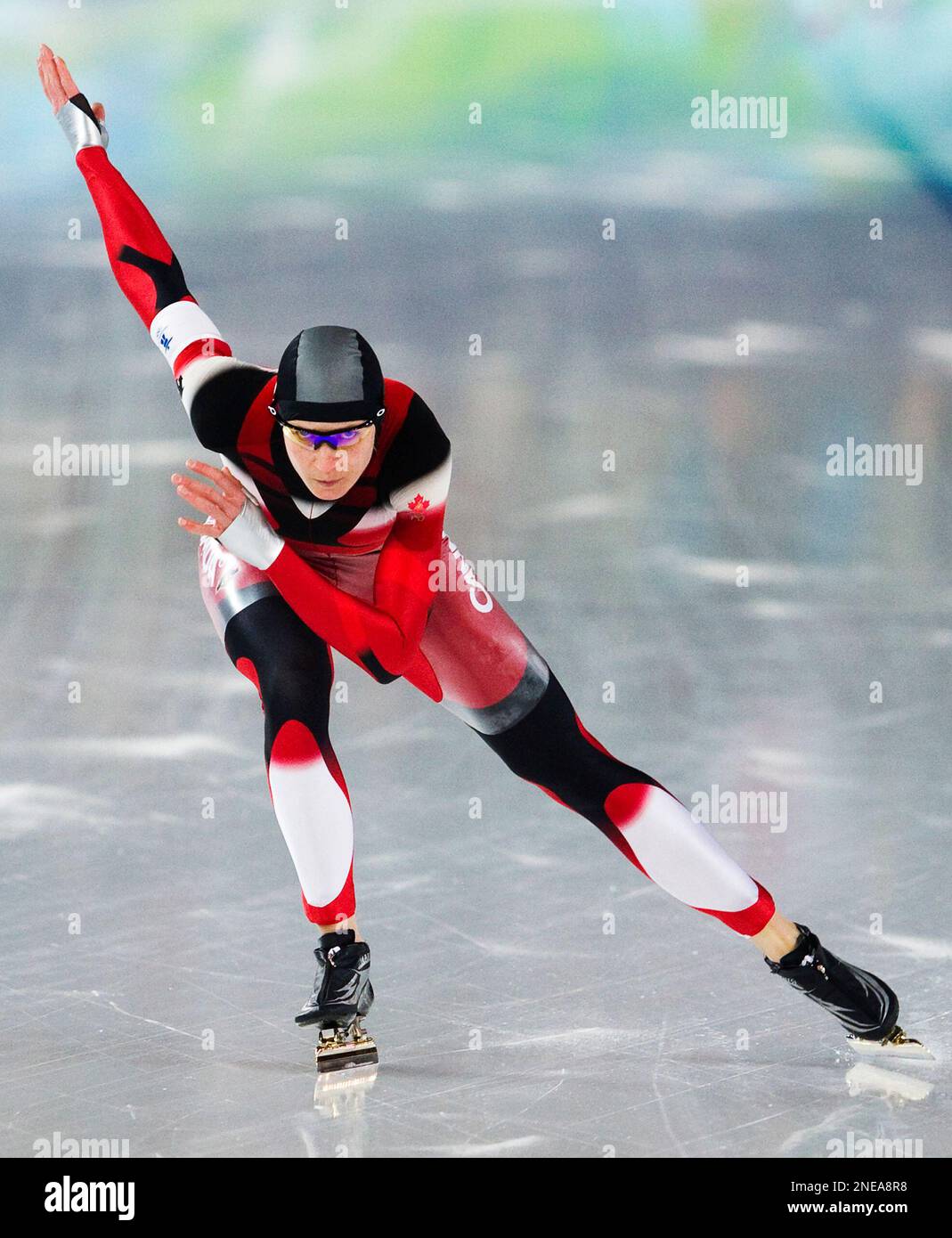 Canadian speedskater Kristina Groves competes in the women's 3000m long ...