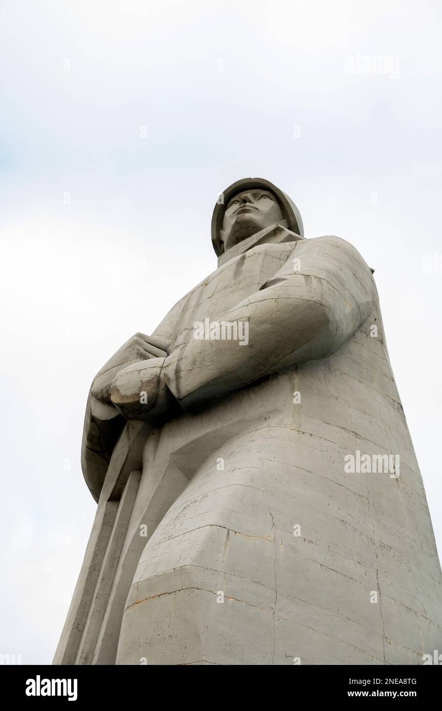MURMANSK, RUSSIA - SEPTEMBER 17, 2021: a monument to Alyosha. Detail of ...