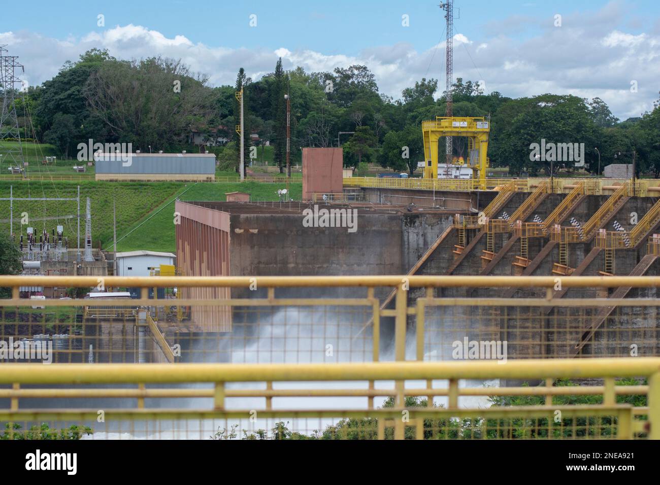 Jan. 14, 2023. Structure of a hydroelectric dam in the city of Barra ...