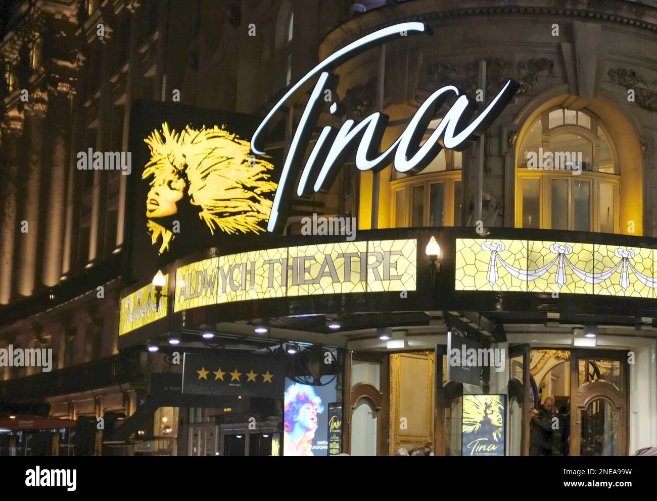 The Aldwych theatre London showing the Musical 'Tina' about the life of ...