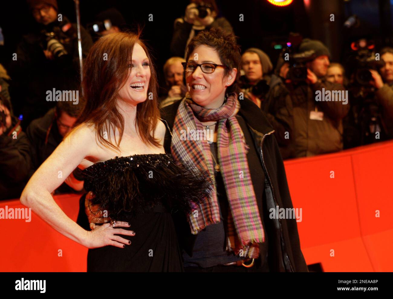 U.S. director Lisa Cholodenko, right, and U.S. actress Julianne Moore pose on the red carpet for ...