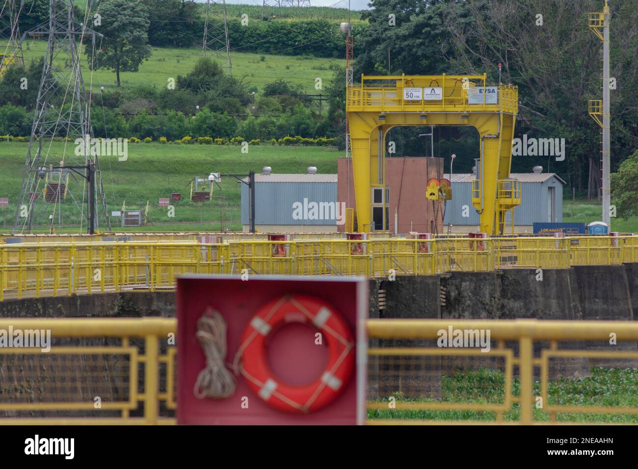 Jan. 14, 2023. Structure of a hydroelectric dam in the city of Barra ...