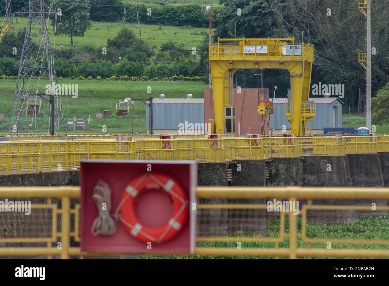 Jan. 14, 2023. Structure of a hydroelectric dam in the city of Barra ...
