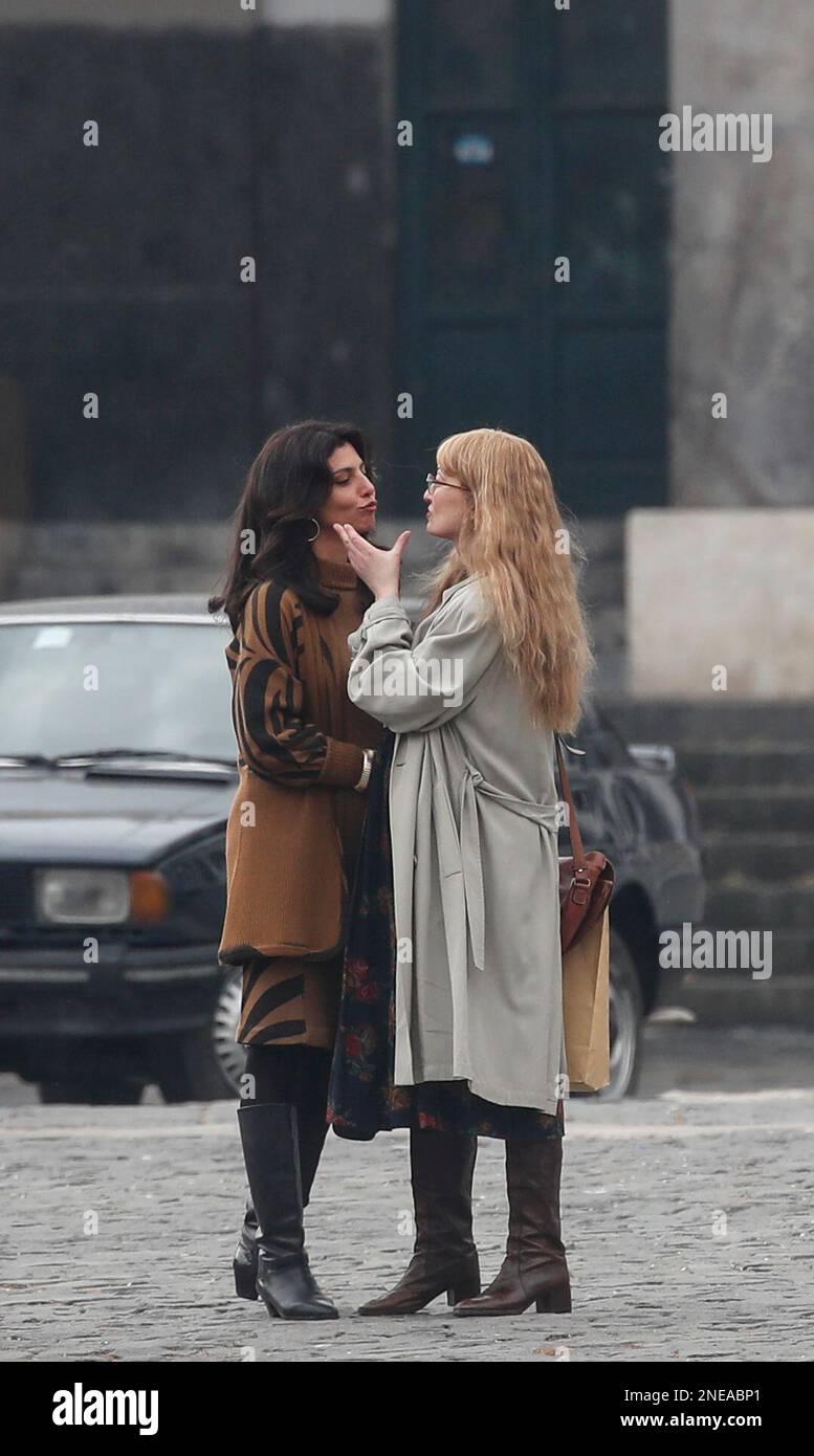 Naples, Italy. 16th Feb, 2023. Naples, filming of the set "My Brilliant ...