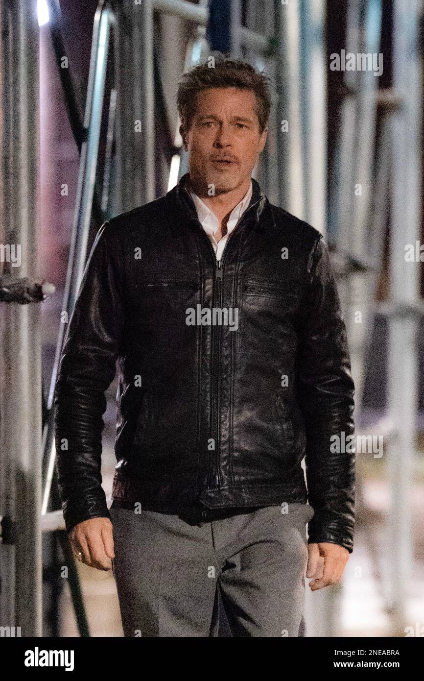 New York, NY, USA. 15th Feb, 2023. Brad Pitt on location for WOLFS ...