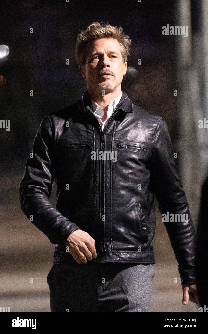 New York, NY, USA. 15th Feb, 2023. Brad Pitt on location for WOLFS ...