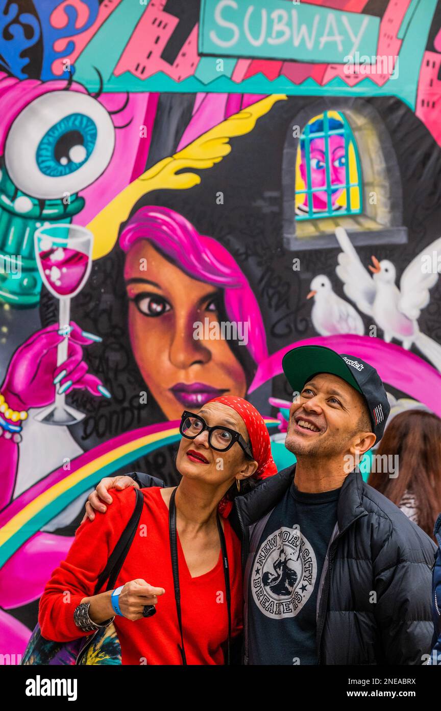 London, UK. 16th Feb, 2023. Lady Pink's Graffiti Experience ...