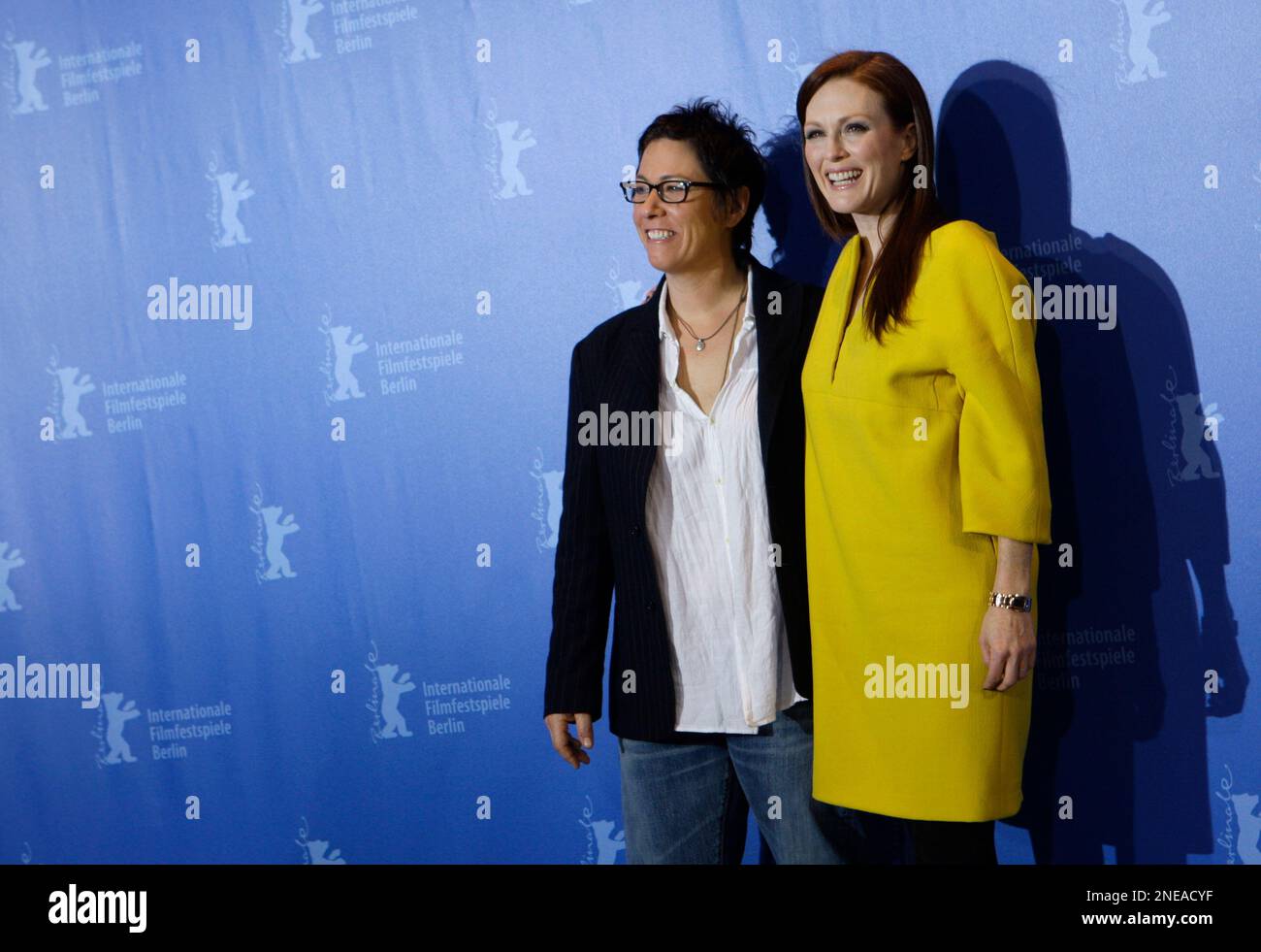 U.S. director Lisa Cholodenko and U.S. actress Julianne Moore pose at the photo call for the ...