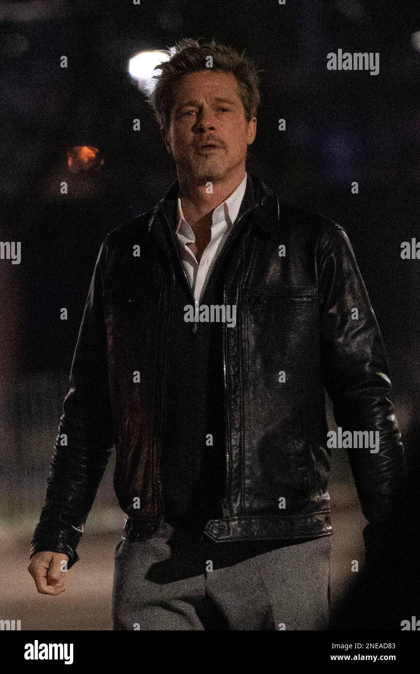 New York, NY, USA. 15th Feb, 2023. Brad Pitt on location for WOLFS ...