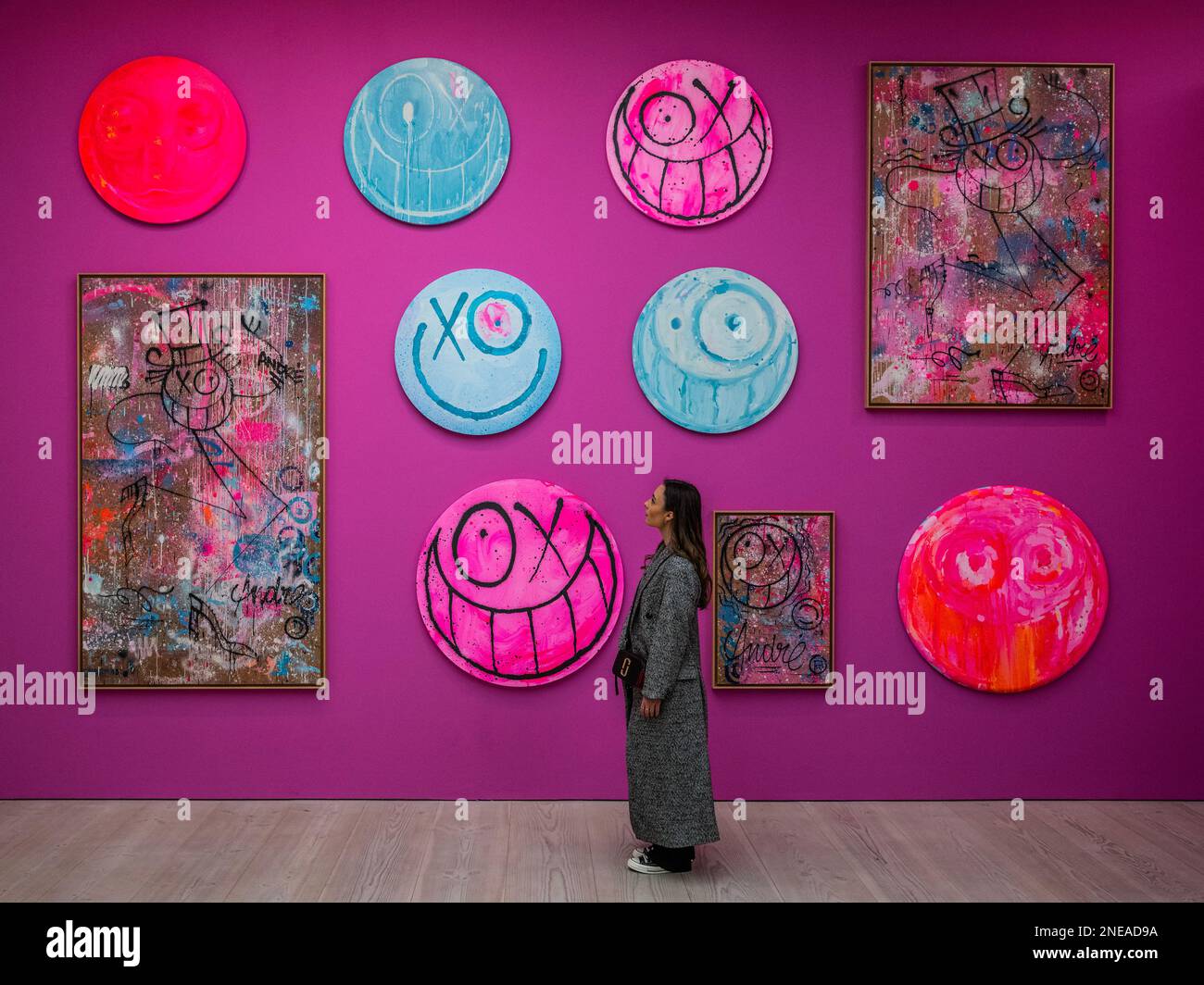 London, UK. 16th Feb, 2023. Andre Saraiva, Dream Concert Paintings ...