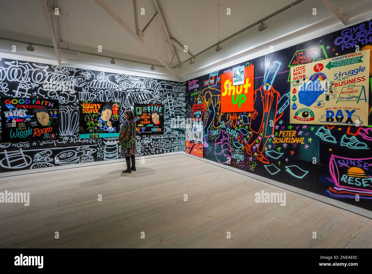 London, UK. 16th Feb, 2023. Works by Stephen ESPO Powers - BEYOND THE ...