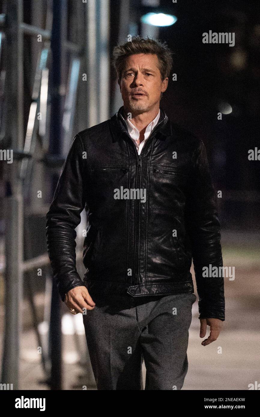 New York, NY, USA. 15th Feb, 2023. Brad Pitt on location for WOLFS ...