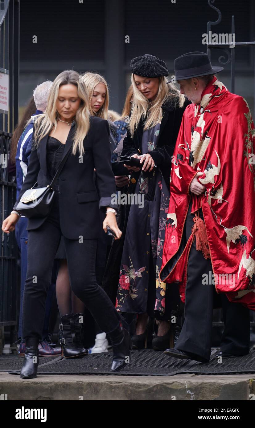Kate Moss (second right) and daughter Lila Grace Moss Hack arrive for a ...