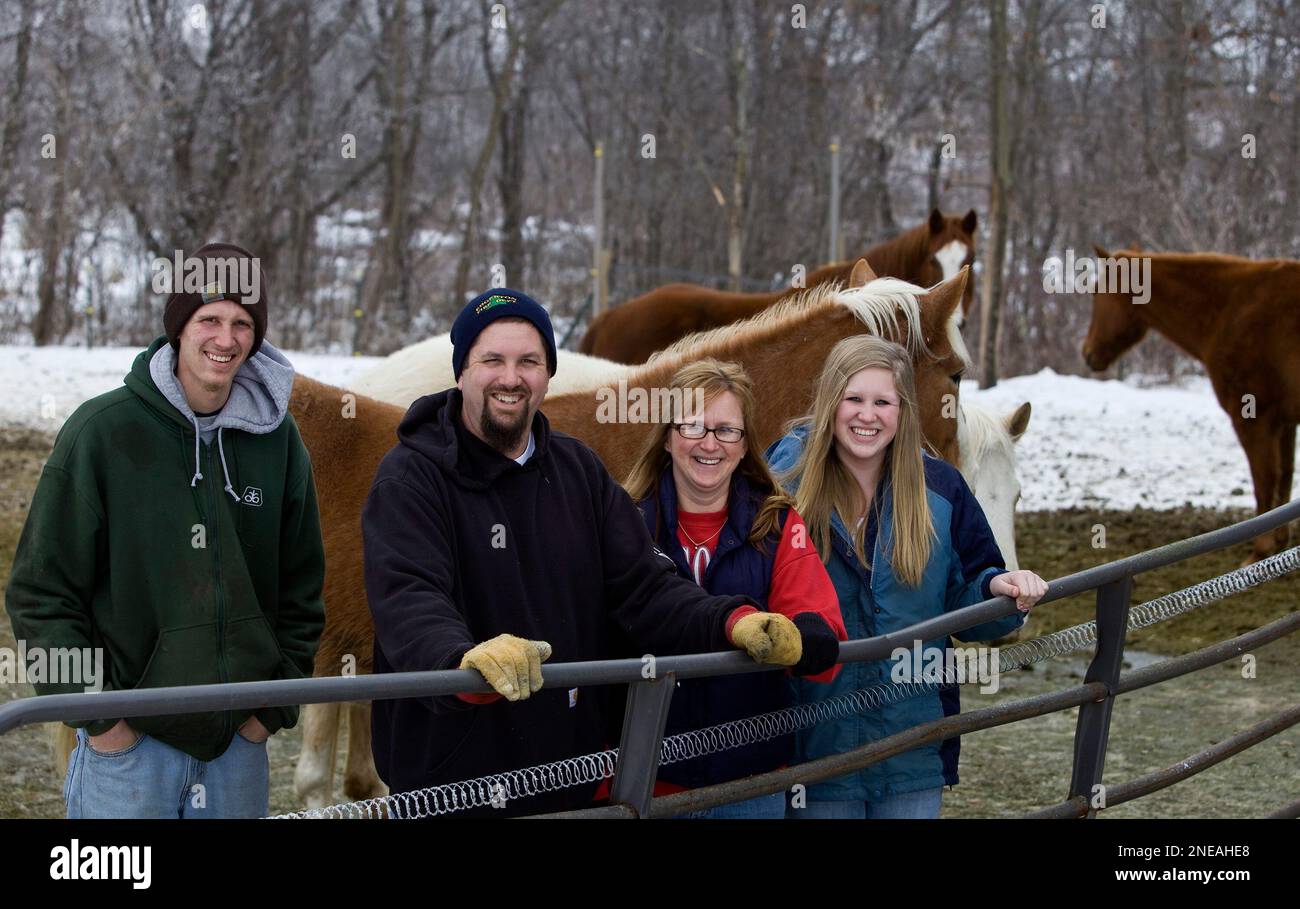 This Jan. 17, 2010 photo shows John Dohner, second form left, his wife ...