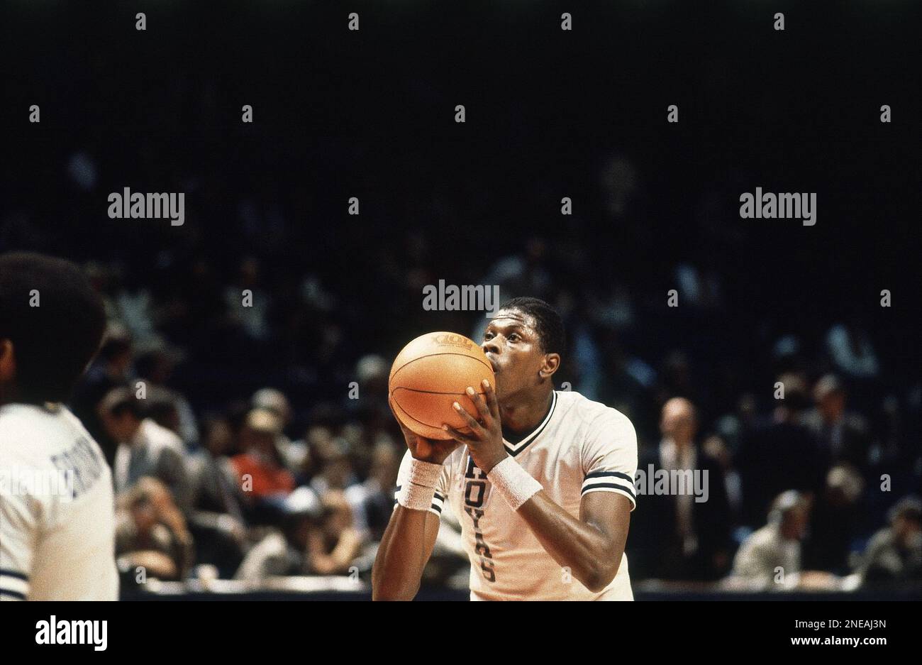 Georgetown University basketball star Patrick Ewing is shown during ...