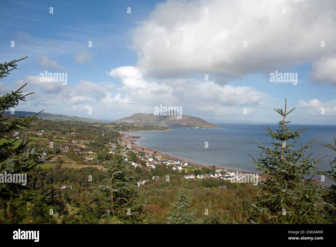 Holy Island and Whiting Bay viewed from near the Giants Graves The Isle ...