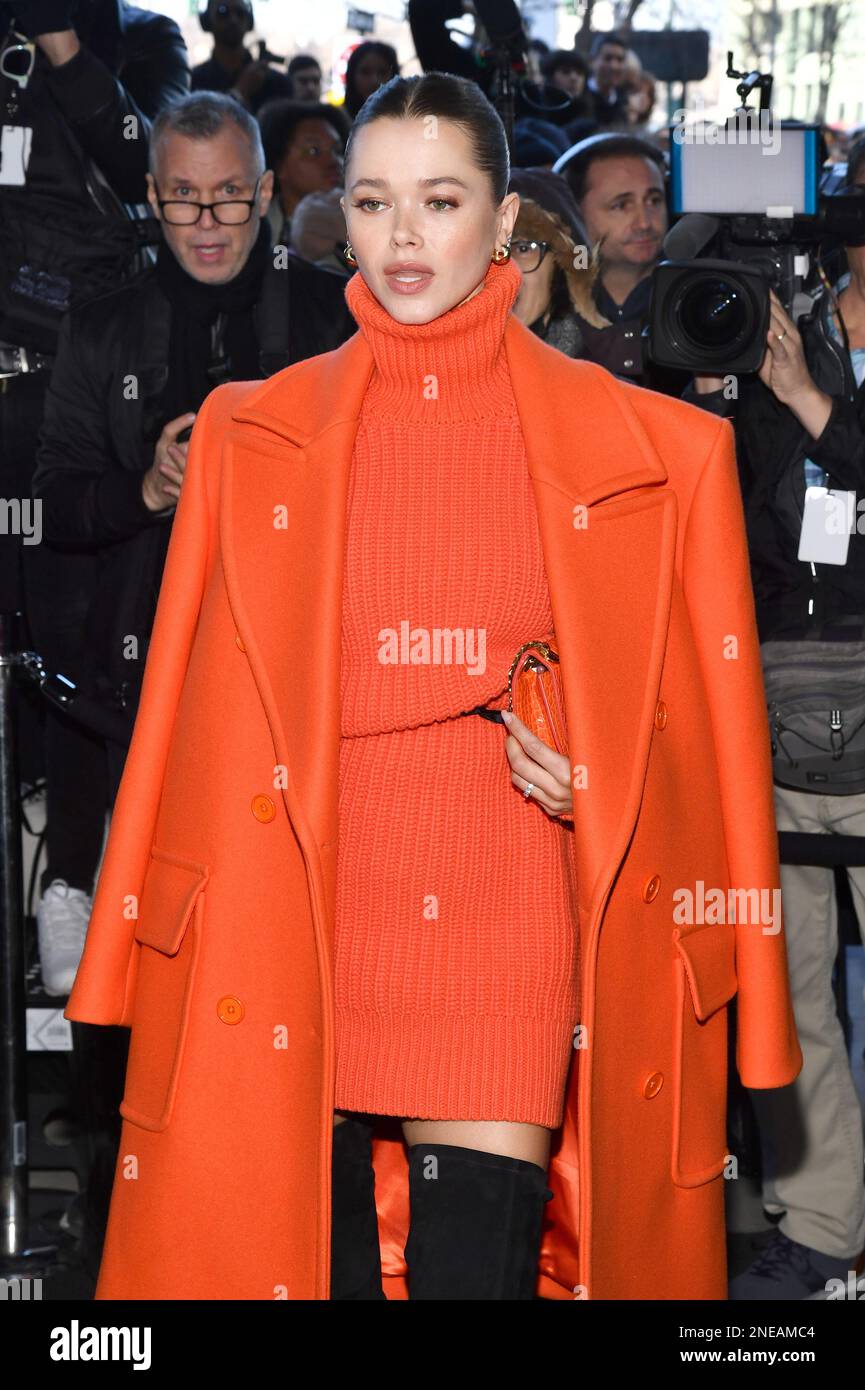 Valeria Lipovetsky attends the Michael Kors Collection FW23 Runway Show ...