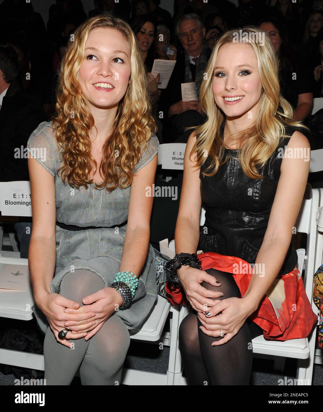 Actresses Julia Stiles, left, and Kristen Bell attend the Tracy Reese ...