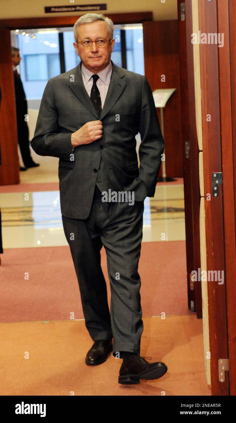 Italy's Finance Minister Giulio Tremonti arrives prior to the Eurogroup ...