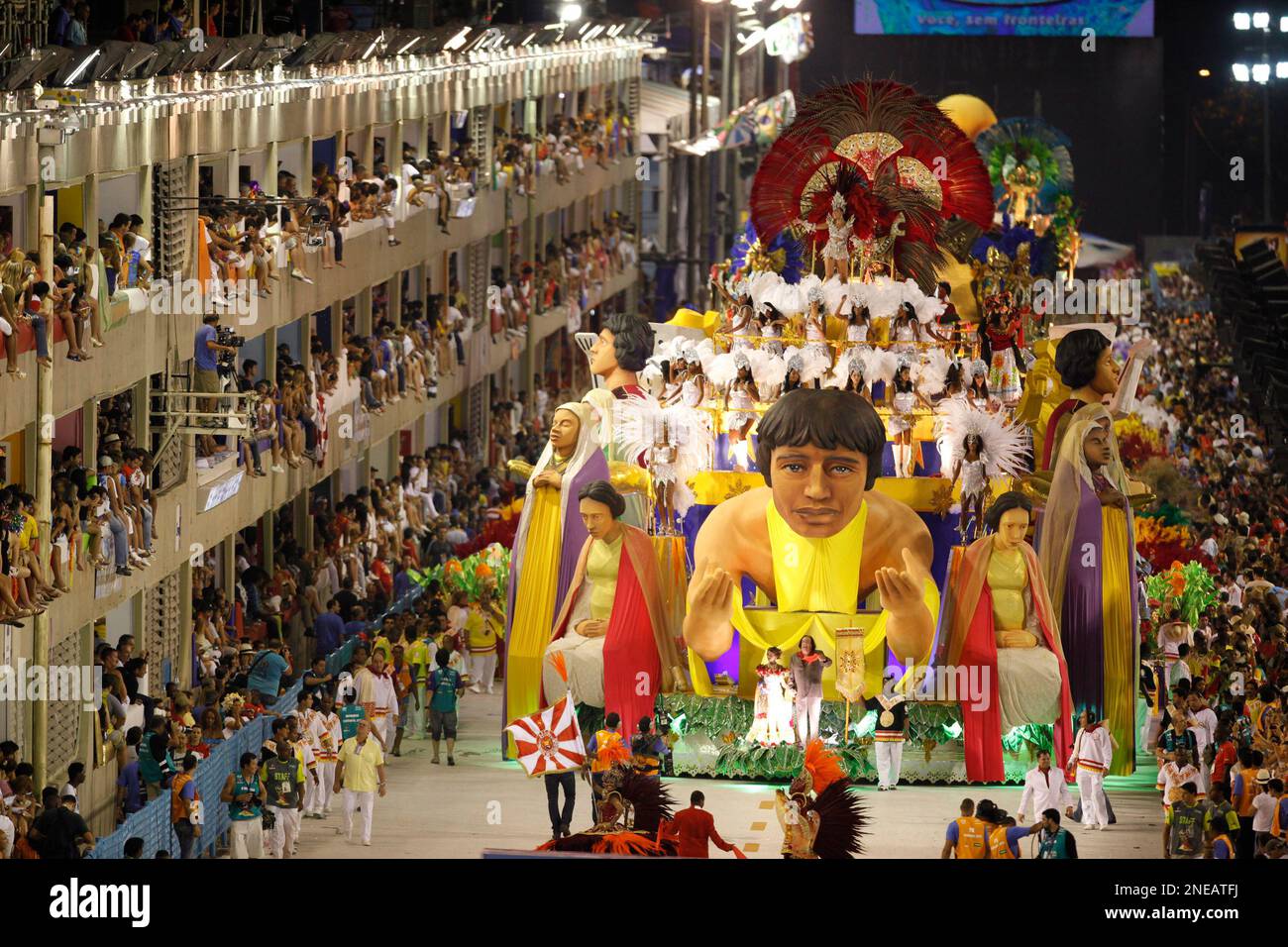 Dancers of Viradouro samba school perform during carnival celebrations ...