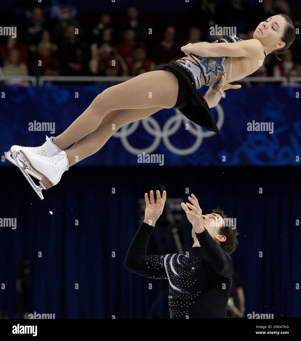 Canada's Jessica Dube and Bryce Davison perform their short program ...
