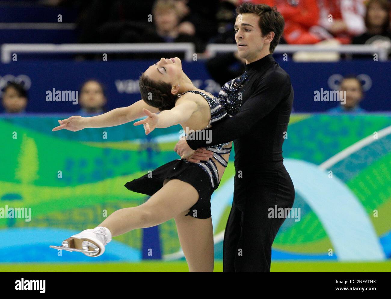 Canada's Jessica Dube and Bryce Davison perform their short program ...