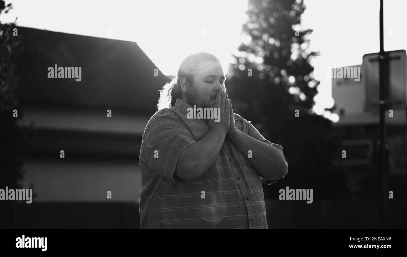 Worried anxious man Black and White Stock Photos & Images - Alamy