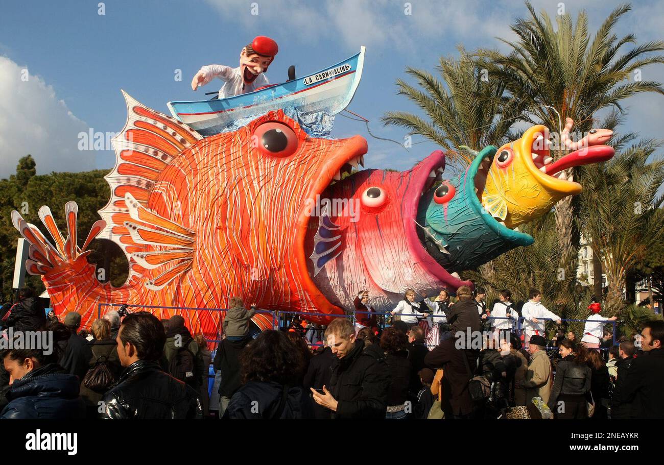 A float parades during the 126th edition of the Nice Carnival, Sunday ...