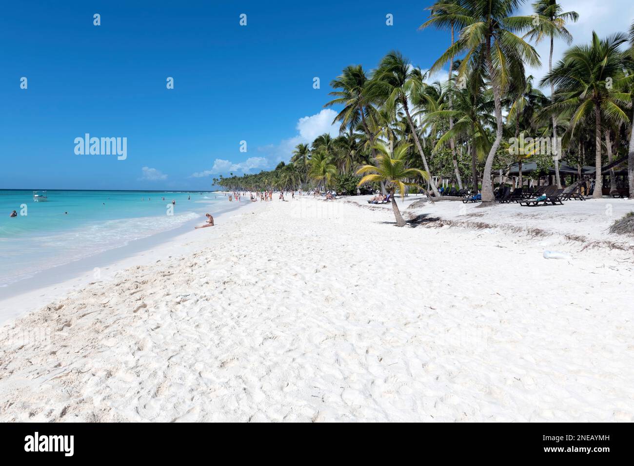 Saona Island, Dominican Republic - January 2, 2023: View the tourists ...