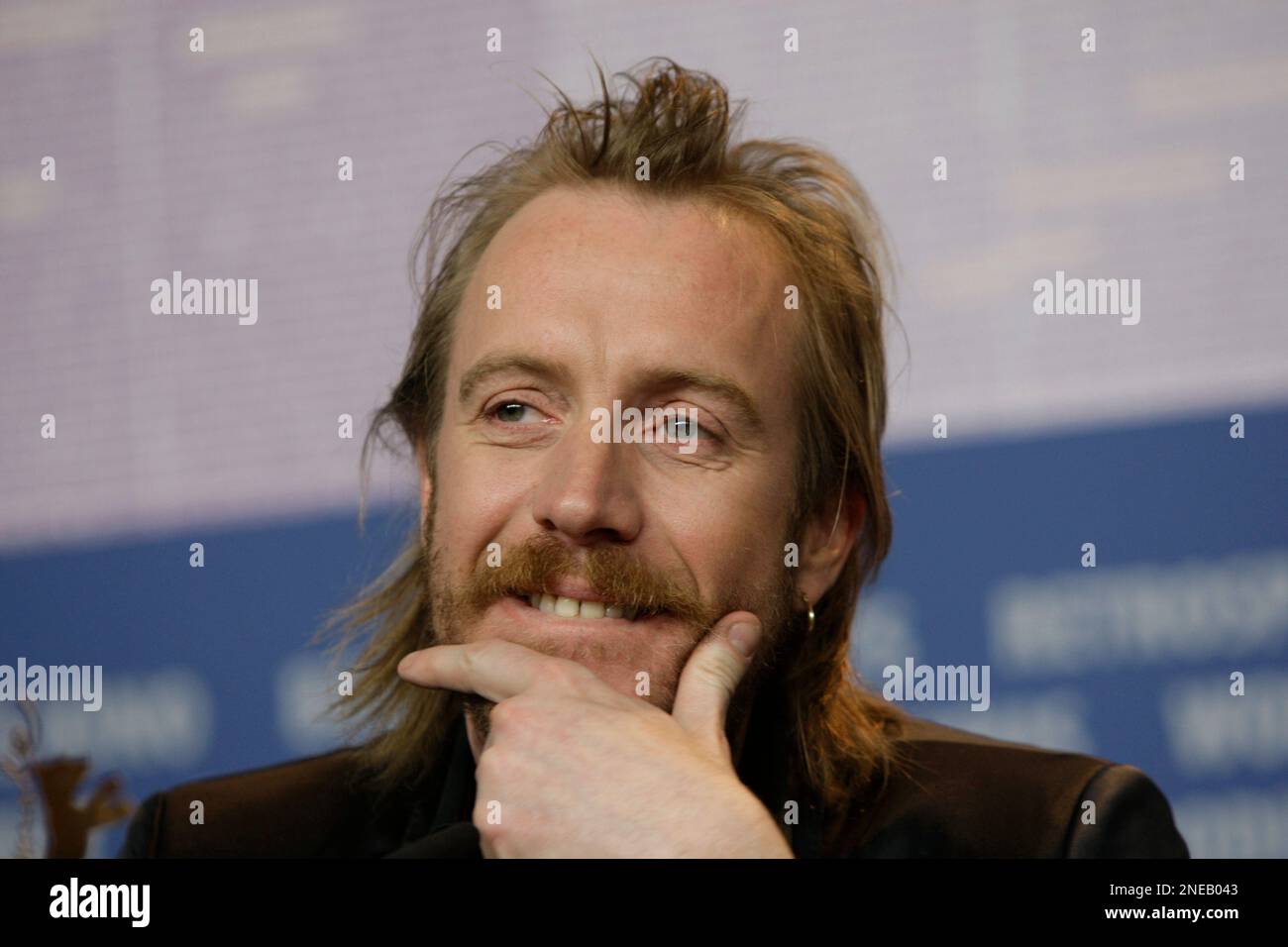 British actor Rhys Ifans poses at the press conference of the film ...