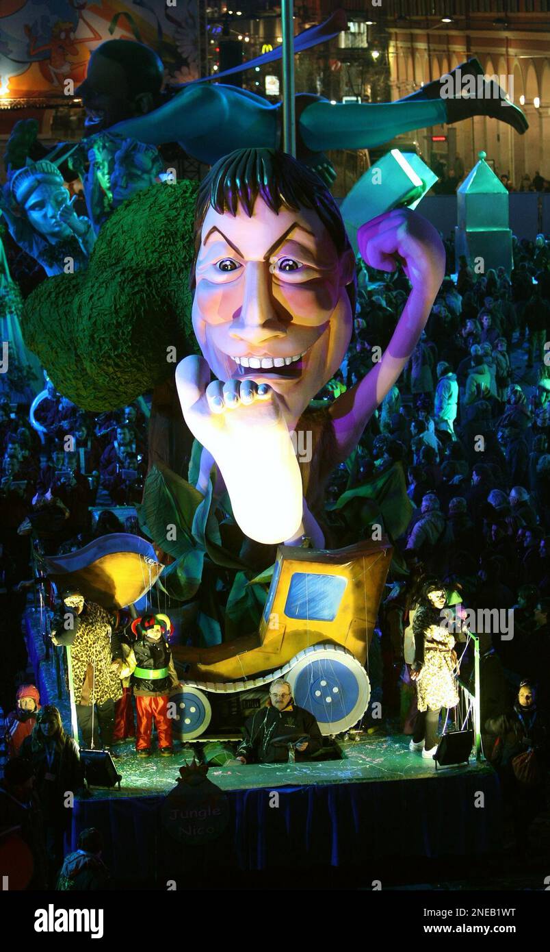 A float called "Jungle Nico" parades during the 126th edition of the ...