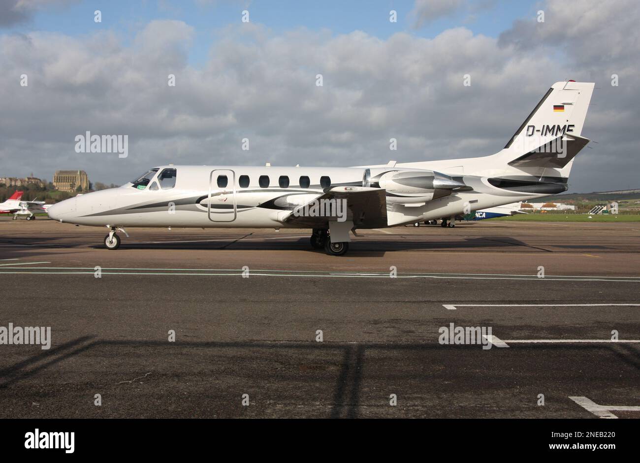 A Cessna 551 Citation II on the ramp at Brighton City Airport Sussex ...