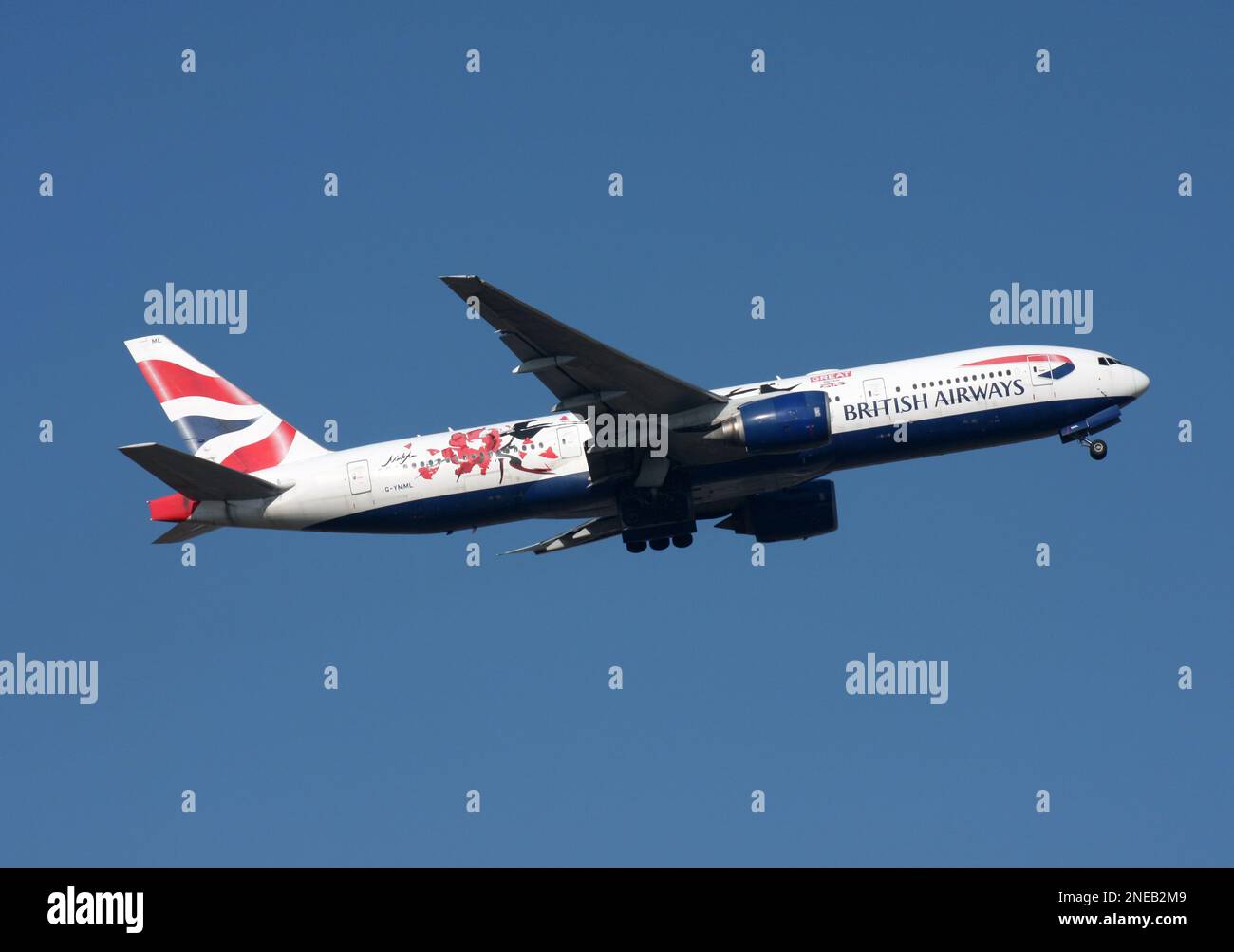 A Boeing 777-200 of British Airways in a Great Festival of Creativity ...