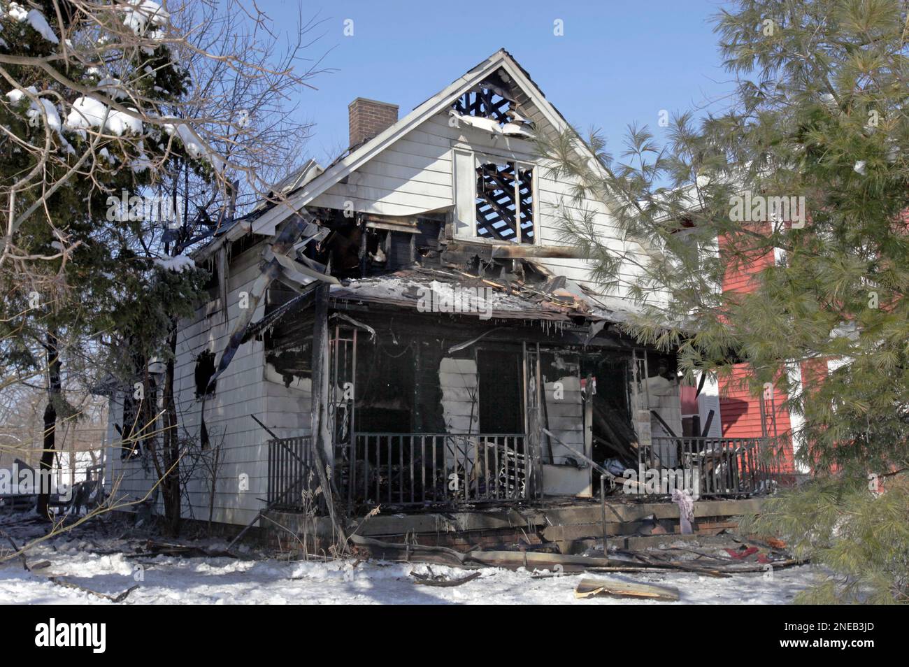 The burned out remains of a fatal house fire on south Emerson Ave ...