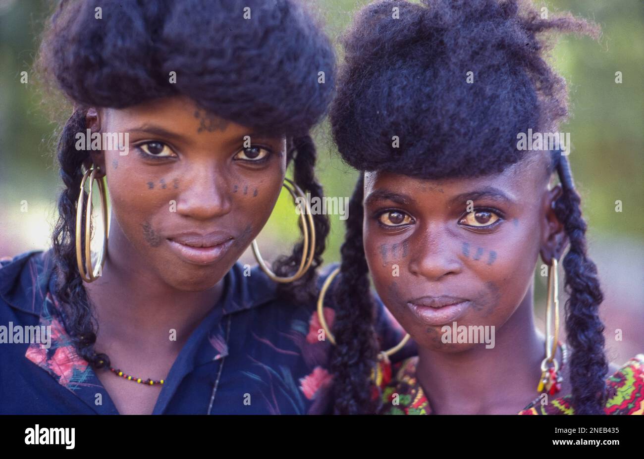 Niger, Portrait of Woodabe tribe women in Dosso village Stock Photo - Alamy