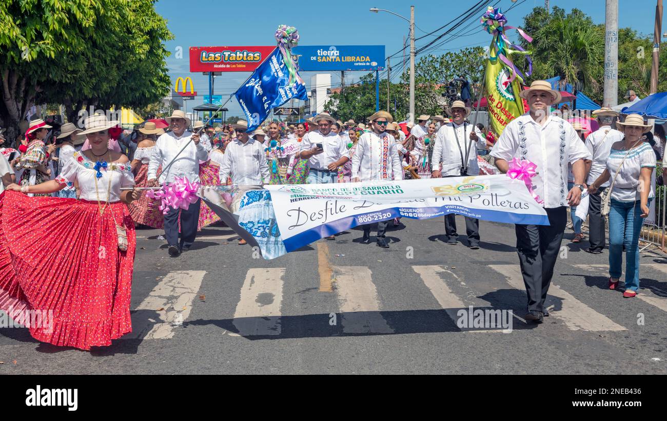 Las Tablas, Panama - January 11, 2023: People parading and performing ...