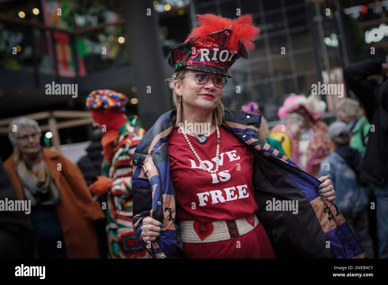London Colour Walk at Old Spitalfields Market, London, UK Stock Photo ...