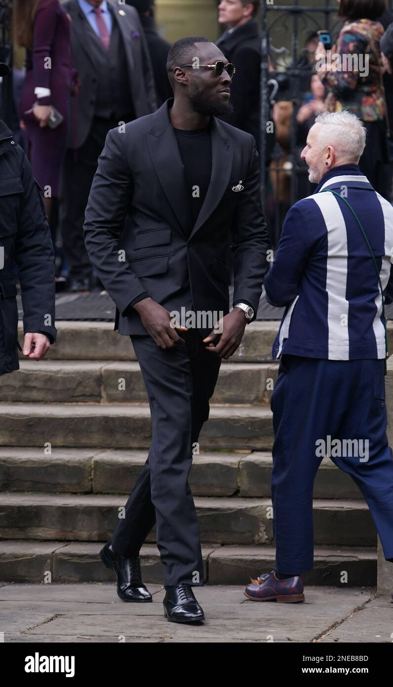 Stormzy arrives for a memorial service to honour and celebrate the life ...