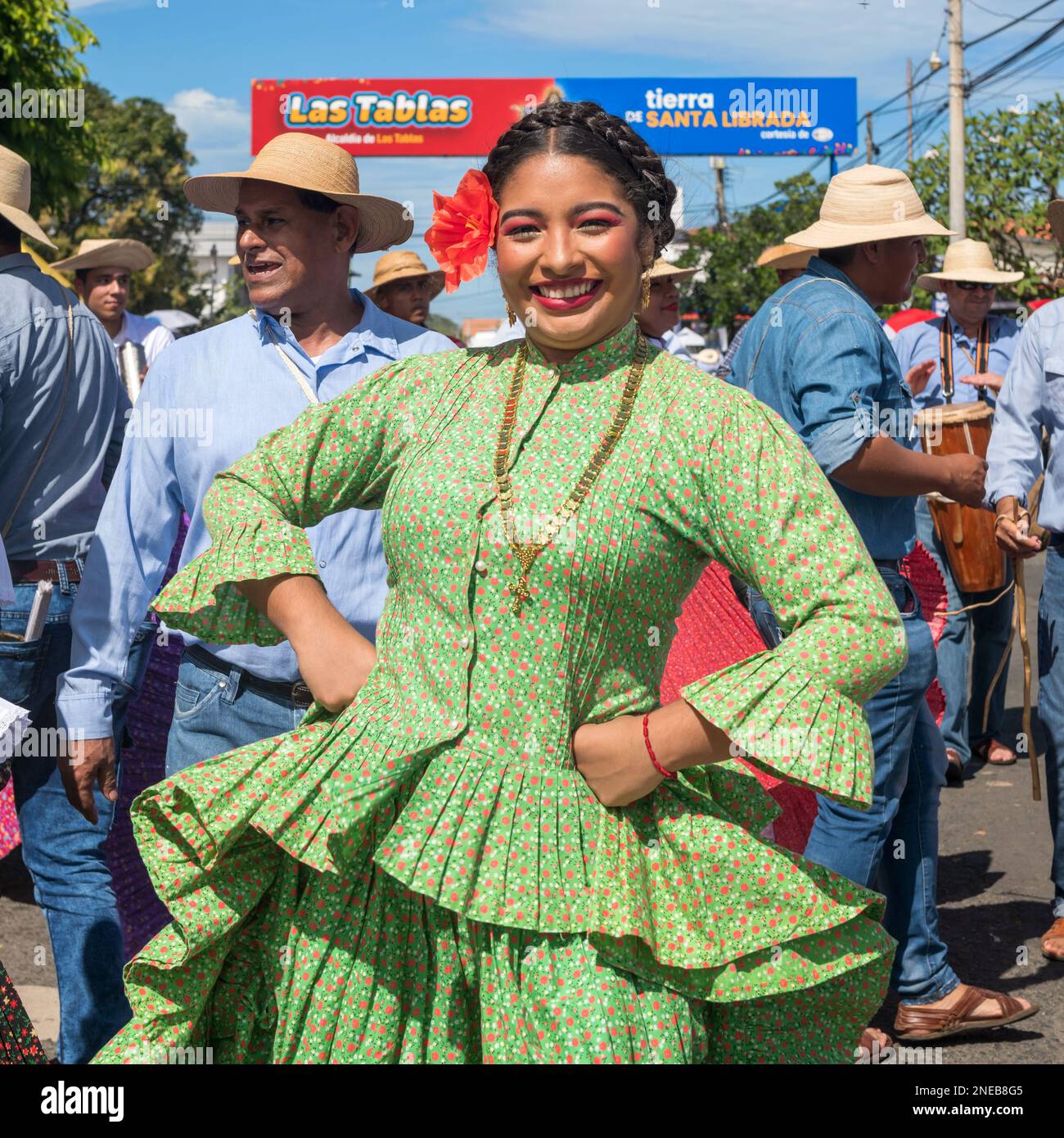 Las Tablas, Panama - January 11, 2023: People parading and performing ...