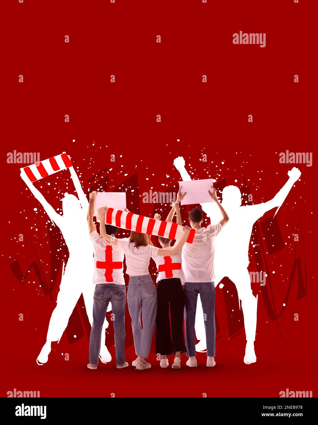 Young england fans cheer on their team hi-res stock photography and ...