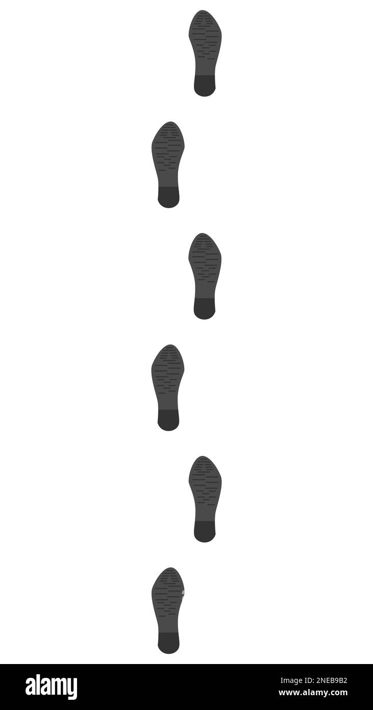 Seamless path of footprints of boots isolated on white background ...